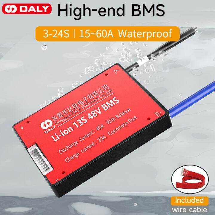 Daly BMS Lifepo4 3S 4S 12V 7S 8S 24V 10S 12S 36V 13S 16S 48V 20S 72V Li Ion 40A 50A 60A 80A 100A ...