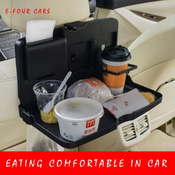 Space Saving Car Auto Back Seat Folding Table Drink Food Cup Tray ...