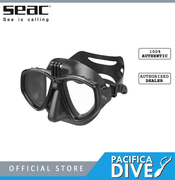 SEAC One Pro Freediving GoPro Mask S/BL, Black | Lazada PH