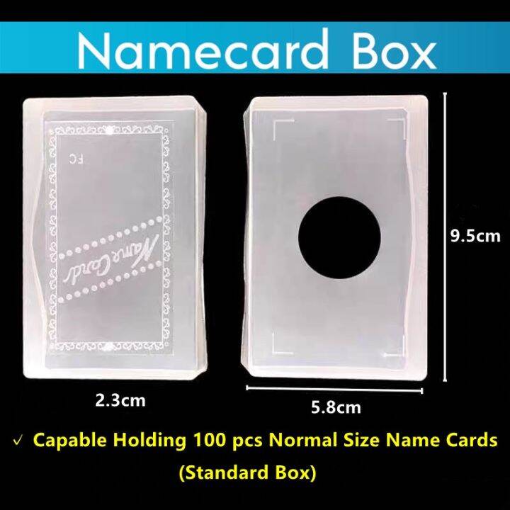 Business Name Card Deck Holder Plastic Box Transparent PVC Gif Storage ...