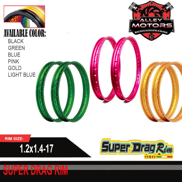 SUPER DRAG RIM 1.2x1.4-17 BROKEN SIZE By Alley Motors | Lazada PH