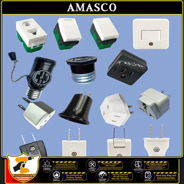 AMASCO wide series universal outle 1gang 2gang 3gang outlet 1way 2way ...