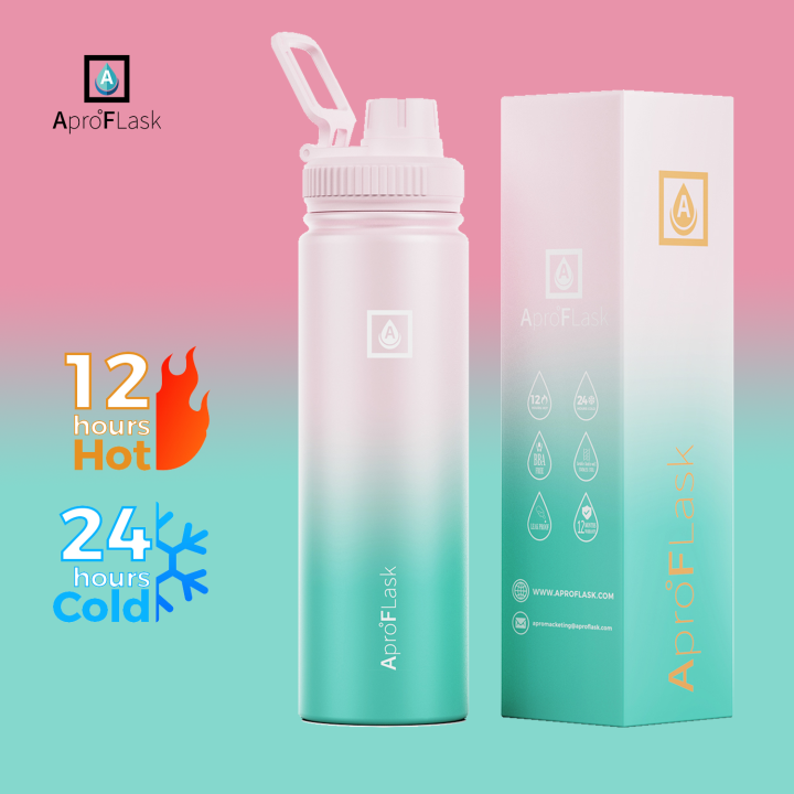 Apro°Flask 22oz Wide Mouth Sports Wide Lid Double Wall Insulated Vacuum ...