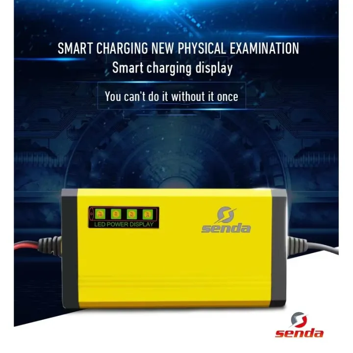 Senda 12V 2A-3A Pulse Full Intelligent Fast Smart Trickle Automatic Car ...