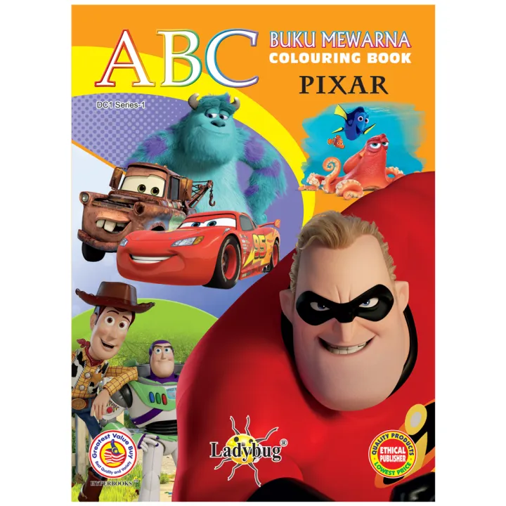 Pixar Abc Colouring Book 16 Pages B5 Size DC1 SERIES 1 | Lazada