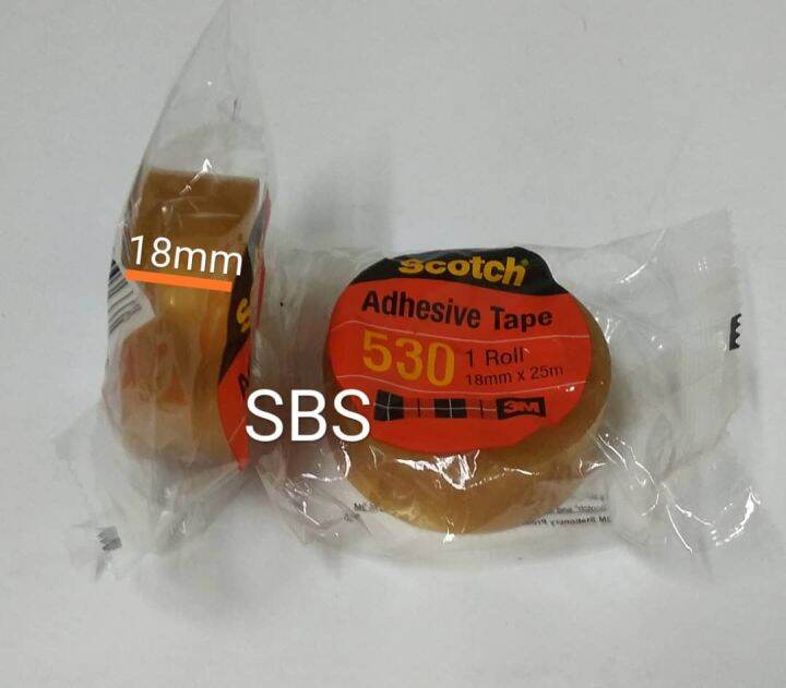 3M Scotch Adhesive Tape 530 (TP-5301825) 18mm x 25m | Lazada