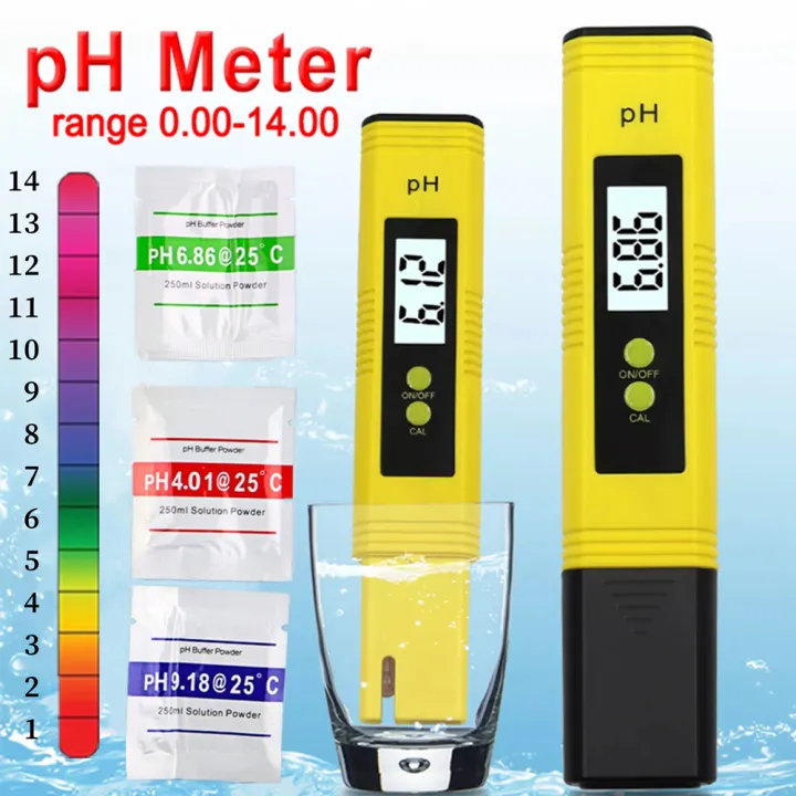 PH Tester Acidity/Alkaline Meter 1-14 PH Value Meter High Precision ...