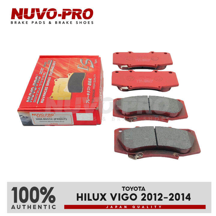 Nuvo-Pro Brake Pad Front Toyota Hilux Vigo 2012-2014 VAX-8601K SET ...