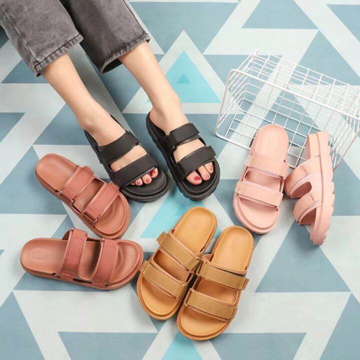 BS Fashion Two strap Muffin Thick Bottom Sandals For Womens | Lazada PH