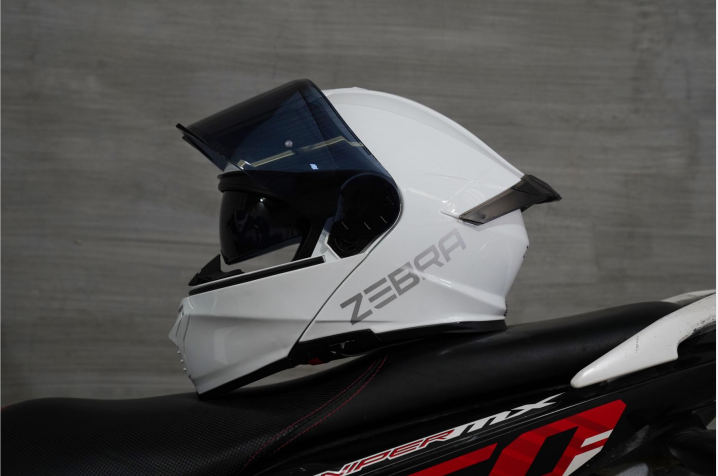 Zebra helmet full face modular helmet motorcycle dual visor man and ...