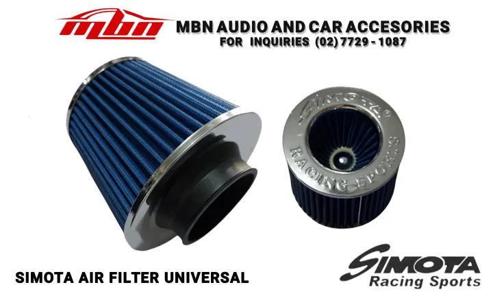 Simota High Power Flow Air Filter, Urethane Filter 3" inlet Blue ...