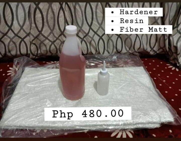 Fiberglass Premix Resin DiY Kit Complete Set 1kg fibermatt,1ltr resin ...