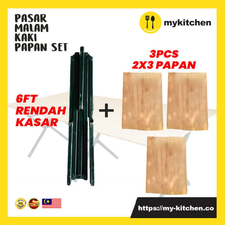 [FULL SET] 6ft Rendah High Pasar Malam Meja Lipat Portable Table with ...