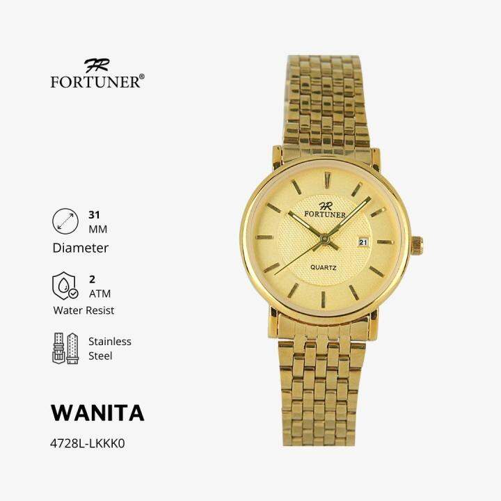 Fortuner Jam Tangan Wanita Analog Rantai Arloji Cewek Klasik Water ...