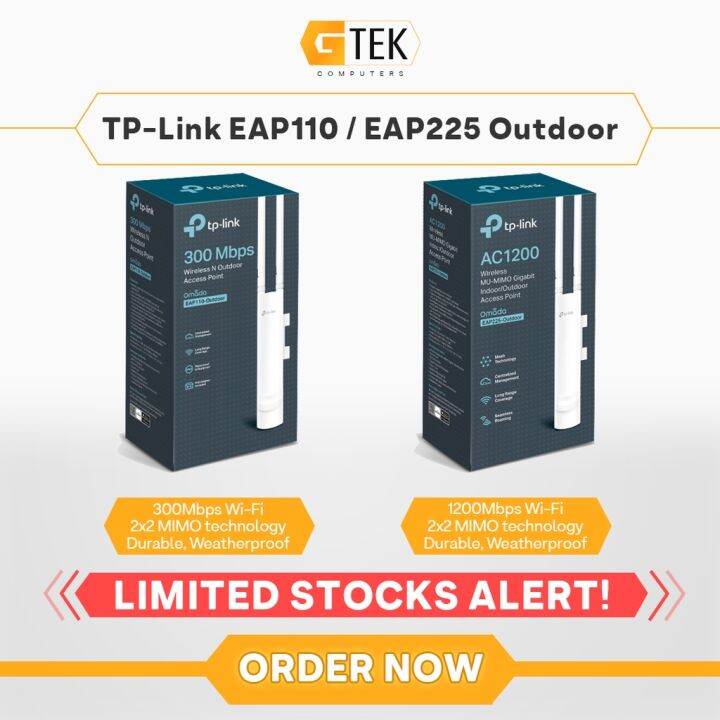 TP-Link Omada EAP110 300Mbps / EAP225 1200Mbps Outdoor Weatherproof MU ...