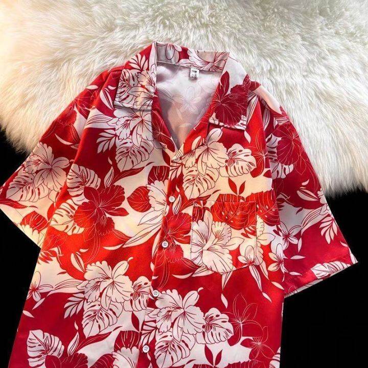 Jay_store เสื้อสงกรานต์2566 เสื้อฮาวายชาย เสื้อฮาวาย เสื้อเชิ้ตแขนสั้นผู้ชาย เสื้อเชิ้ตลายดอก ...