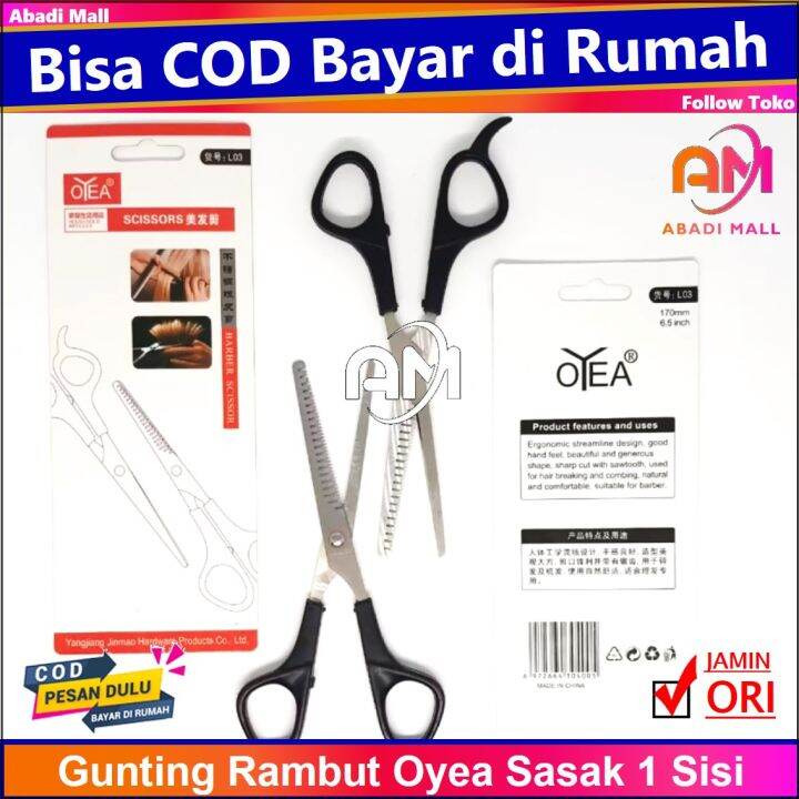 Gunting Rambut OYEA Sasak 1 Sisi Original Abadi Mall | Lazada Indonesia