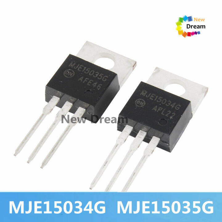 ใหม่เดิม10ชิ้น5คู่ (5ชิ้น MJE15034G + 5ชิ้น MJE15035G ) NPN PNP ...