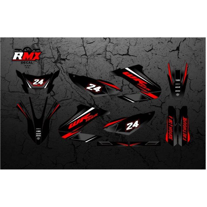 DECAL WR 155 FULLBODY (003) DEKAL STIKER WR 155 R HITAM MERAH, KUNING ...