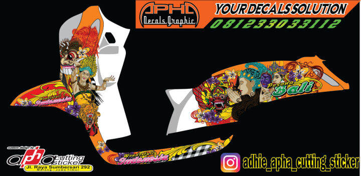 STIKER STICKER DECAL MOTOR HONDA SCOOPY MURAH KEREN pesona bali ...