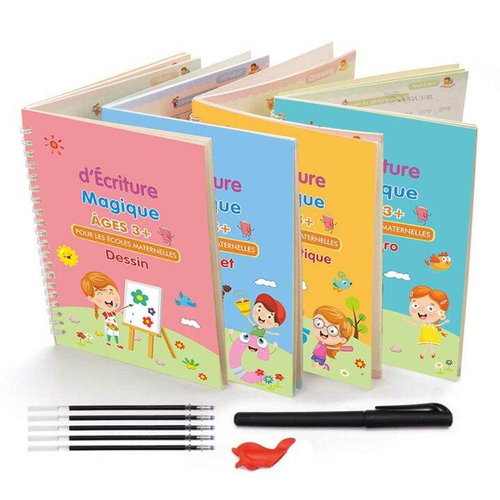 bsajdjnfef 4 French Groove Children Learning Calligraphy Copybook ...