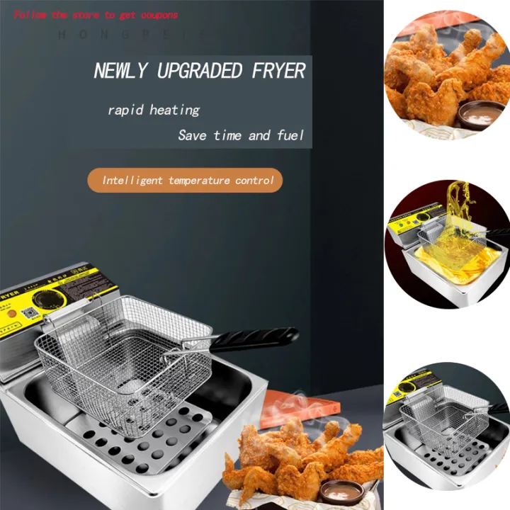 Home oil fryer single and double cylinder electric frying furnace ...
