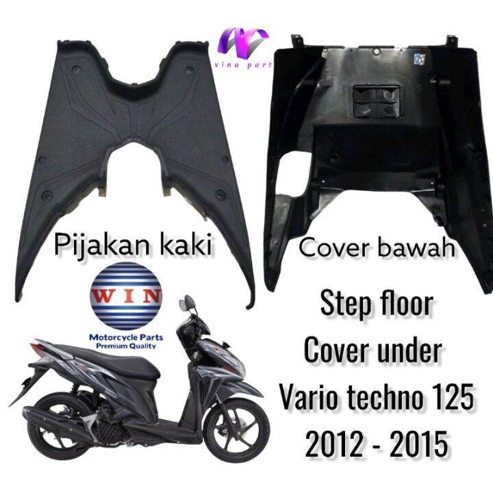 step floor bordes pijakan kaki cover under dek kolong bawah vario techno 125 fi old kzr merk win ...