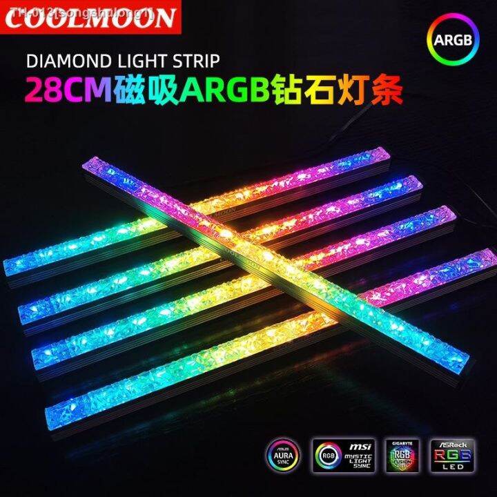 Aluminum RGB Light Strip 5V 3PIN ARGB Led Diamond Magnetic Multicolor ...