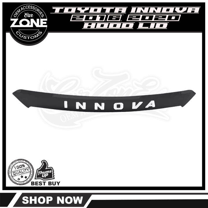 Toyota Innova 2016-2020 Hood Lid or Hood Lip Trim cover Matte Black ...