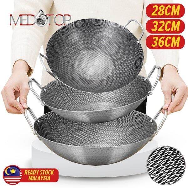 [Medotop] [ 28CM / 32CM / 36CM ] Nonstick Stainless Steel Honeycomb ...