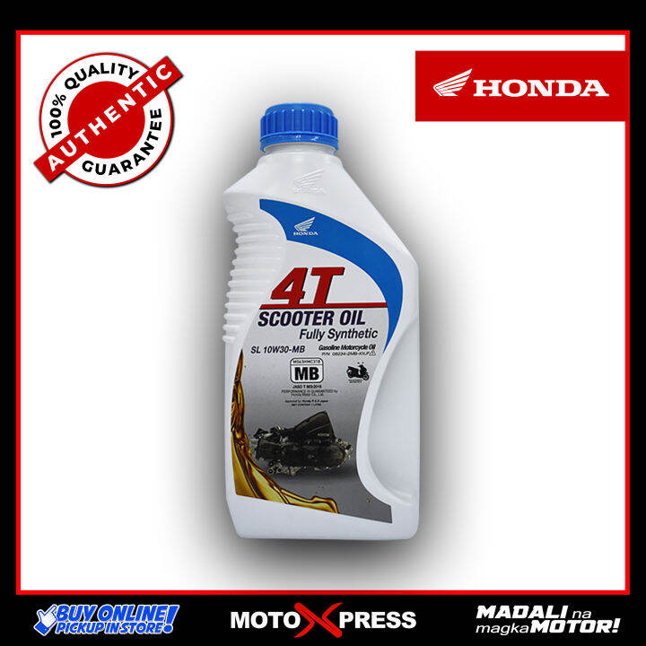 Honda Genuine Oil 4T SL 10W30 MB Fully Synthetic (Scooter Oil) | Lazada PH
