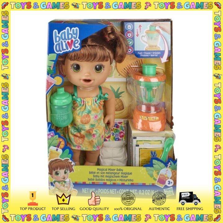 100% Original Hasbro Baby Alive Magical Mixer Baby Doll Pineapple Anak ...