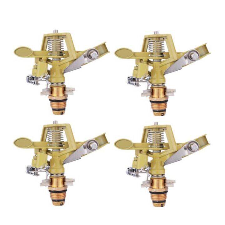 4Pcs 1/2 Inch Heavy Duty Impact Sprinkler Head Perfect for Watering ...