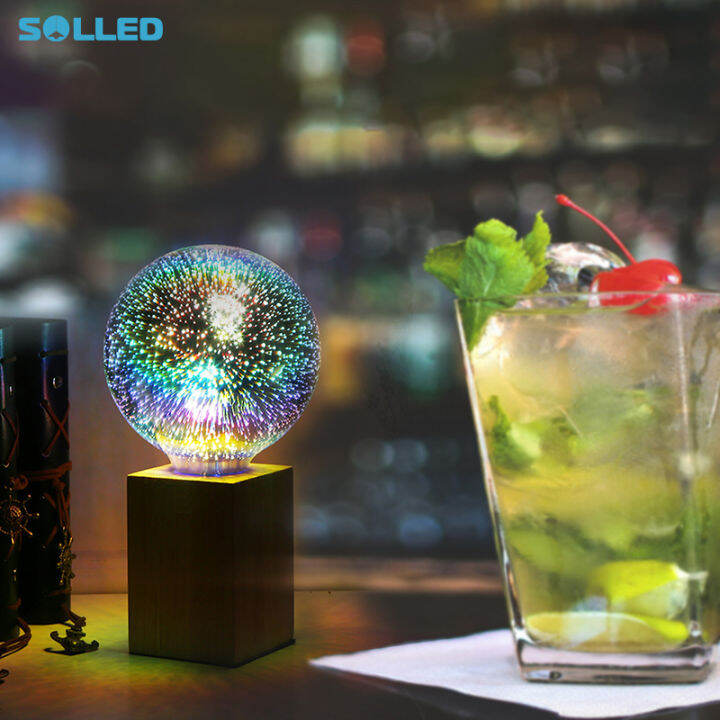 SOLLED 3D ไฟตกแต่งที่มีสีสัน,หลอดไฟทรงดอกไม้ไฟโคมไฟการออกแบบฉาก ...
