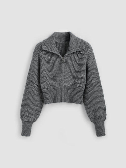 Cider Solid Knit Polo Zipper Cardigan | Lazada.co.th