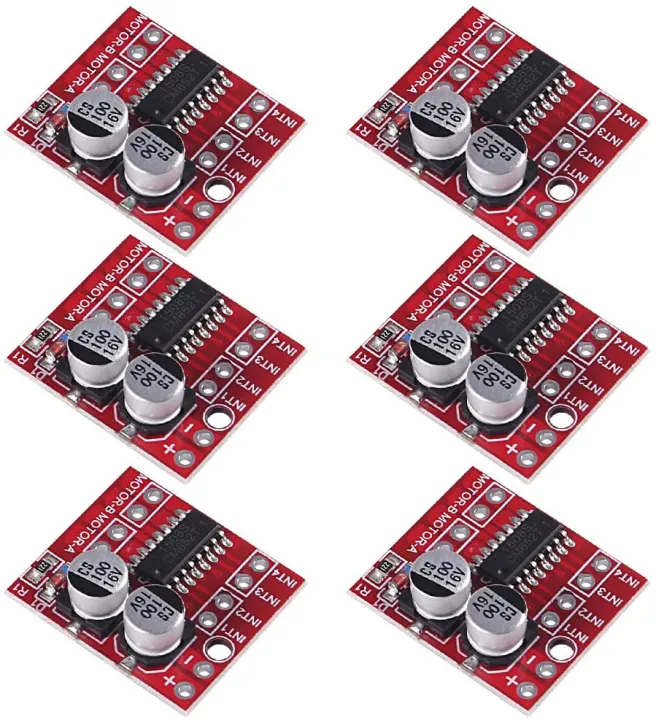 6Pcs 1.5A 2-way MX1508 DC Motor Driver Module PWM Speed Dual H-Bridge Stepper Motor L298N ...
