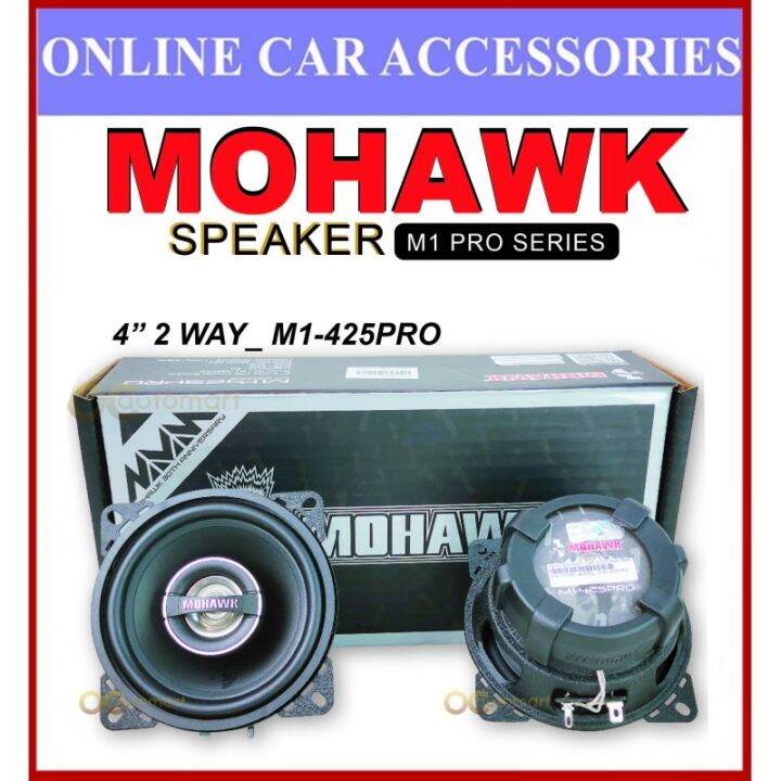 Mohawk Car M1 PRO Series 4"Inch 2-Way Coaxial Speaker (M1-425PRO) Spk ...