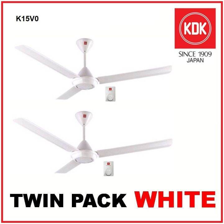 KDK K15V0 60" Regulator Ceiling Fan - White (Twin Pack) | Lazada