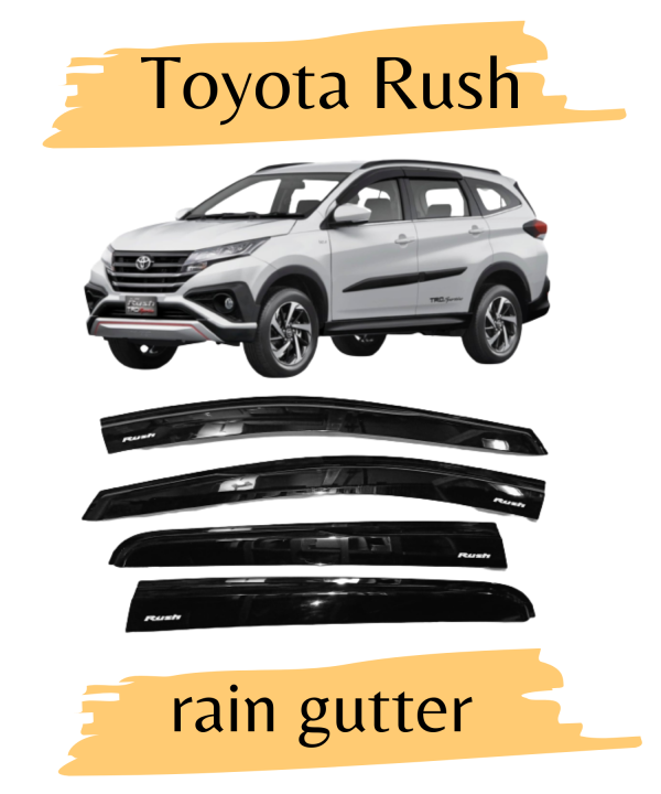 Toyota RUsh flexible rain visor unbreakable material thailand | Lazada PH