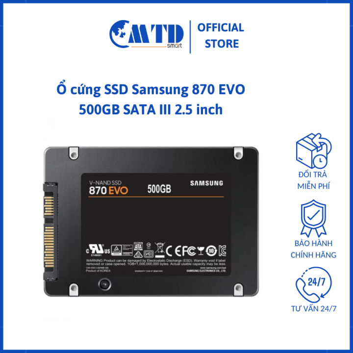 Ổ cứng SSD Samsung 870 EVO 500GB SATA III 2.5 inch (MZ-77E500BW ...