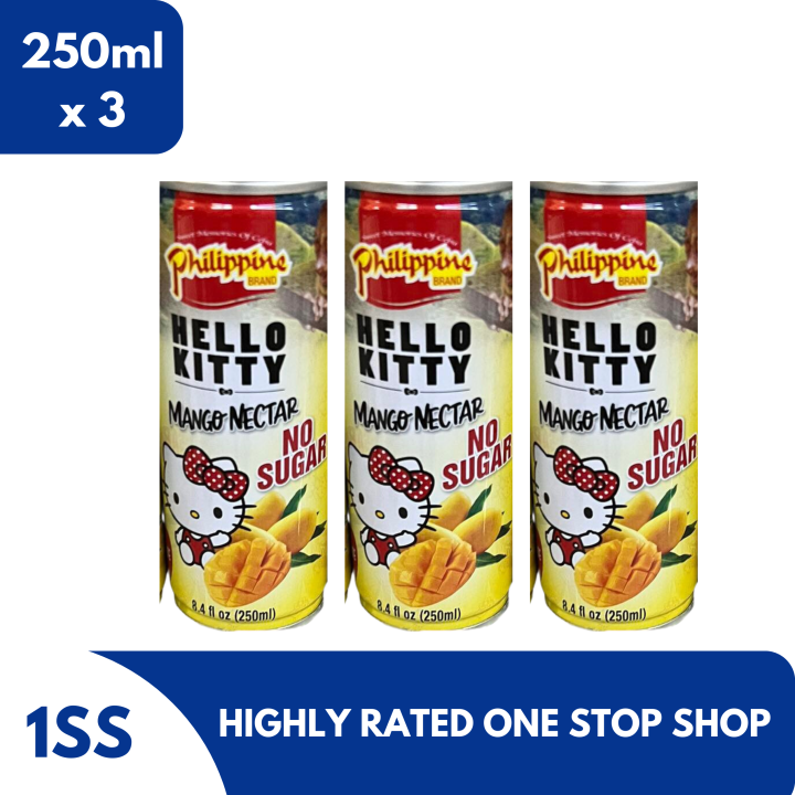 Philippine Brand Hello Kitty Mango Nectar No Sugar, 250ml set of 3 ...