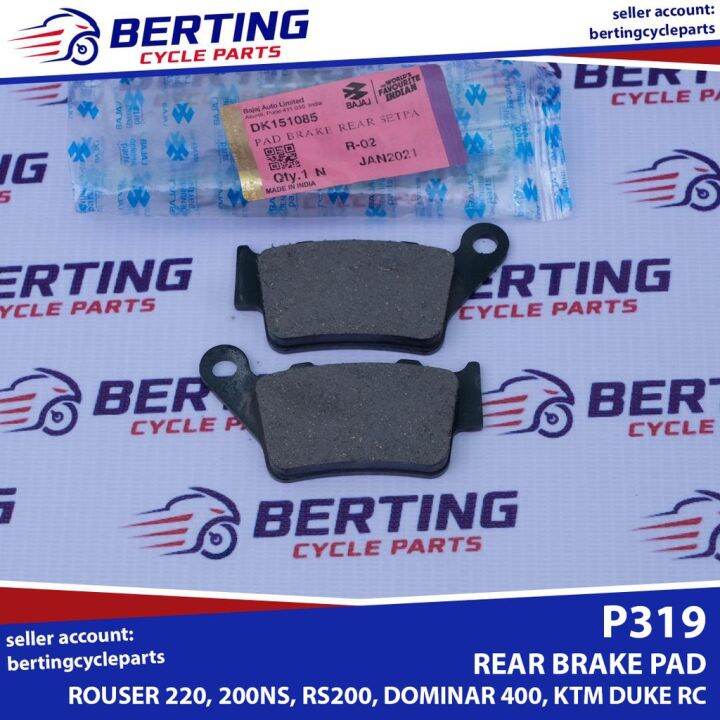 promotion REAR BRAKE PAD Rouser NS200 200NS RS200 220 Dominar KTM Duke ...