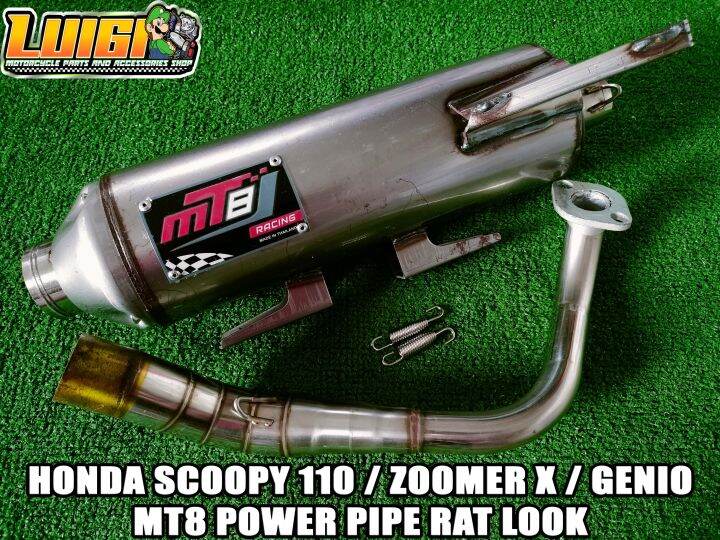 MT8 HONDA ZOOMER X / SCOOPY 110 / GENIO POWER PIPE RAT LOOK | Lazada PH