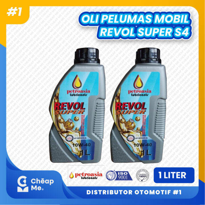 [ BISA COD ] Oli Oil Mobil SNI Revol Super S4 SAE 10W40 API-SL 1 Liter ...