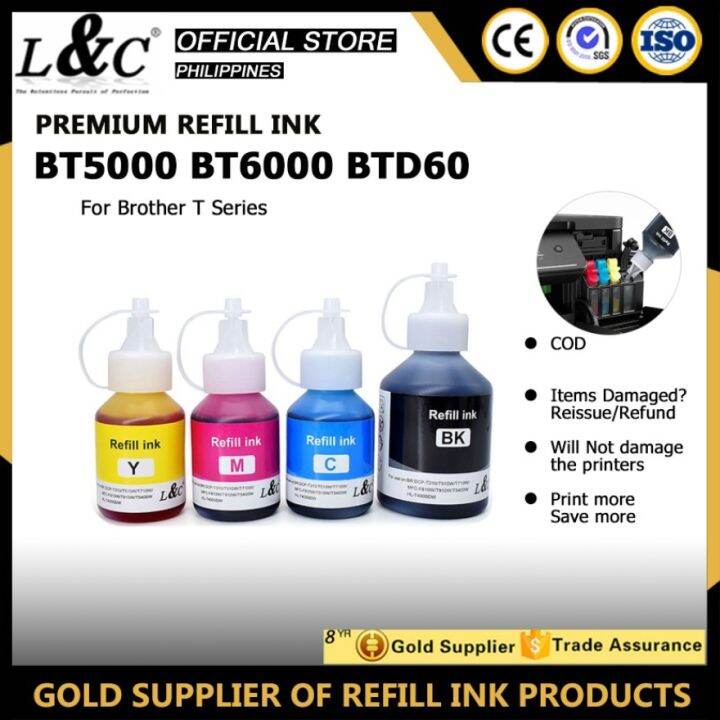 Brother Ink Refill Ink BTD60 BT5000 BT6000 BTD60BK For MFC T510W T810W ...