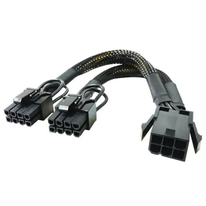 6 Pin to Dual 8 Pin Power Supply Cable PCIe PCI E 6Pin to Dual 8Pin ...