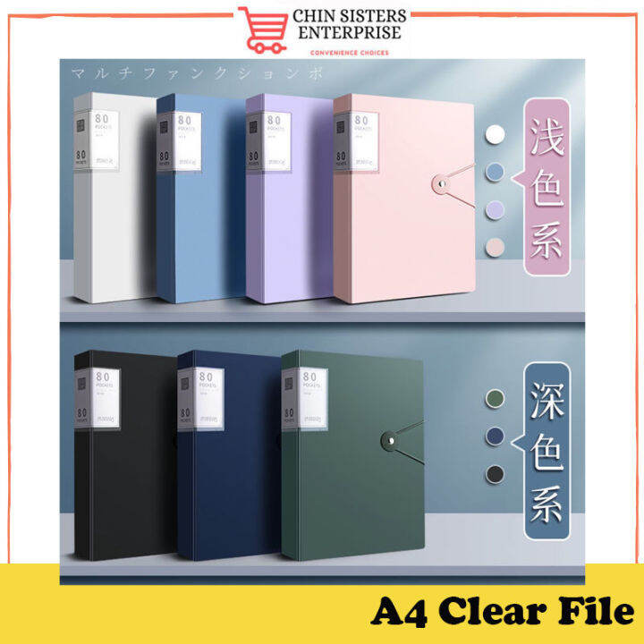 A4 Clear Holder File | 40 60 100 Pockets | Clear File | Certificate ...