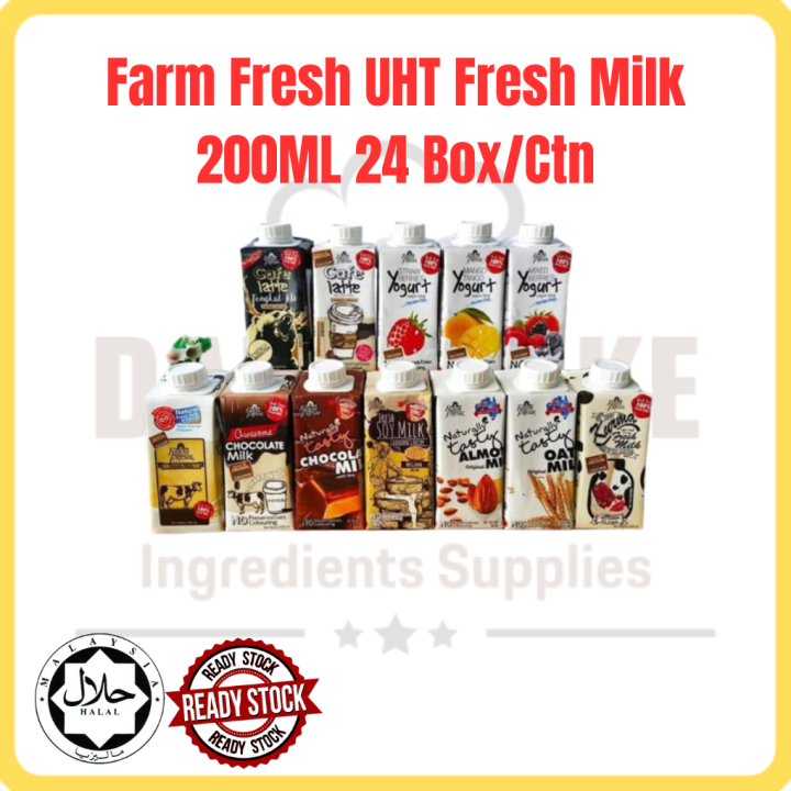 Farm Fresh UHT Fresh Milk 200ml 24Box/Ctn/Beverage/Minuman/饮料/Milk/Susu ...