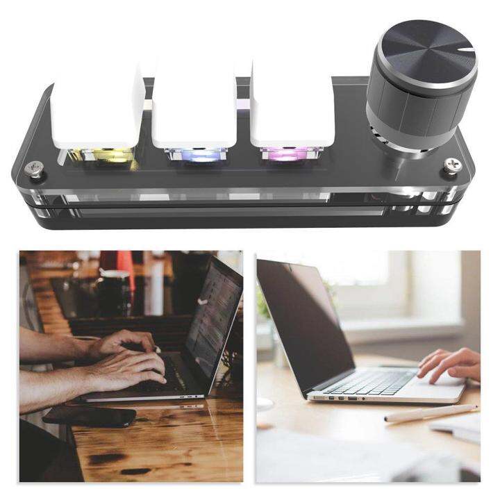 Programming Macro Custom Knob Keyboard Rgb 3 Key Copy Paste Mini Button