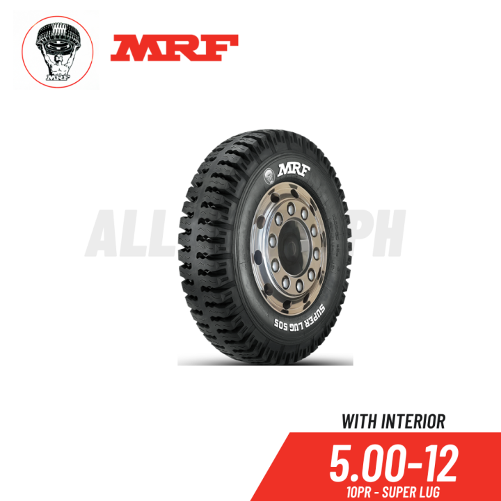 MRF Tire 5.00-12 8ply lug ( Made In India ) HEAVY DUTY with Tube ...